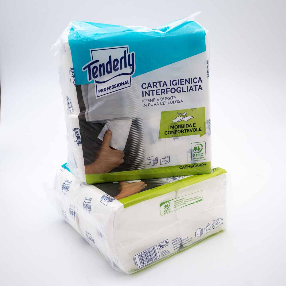 Carta Igienica interfogliata "Multipack" 2 veli (cm.21x10 pz.160)Pack ...